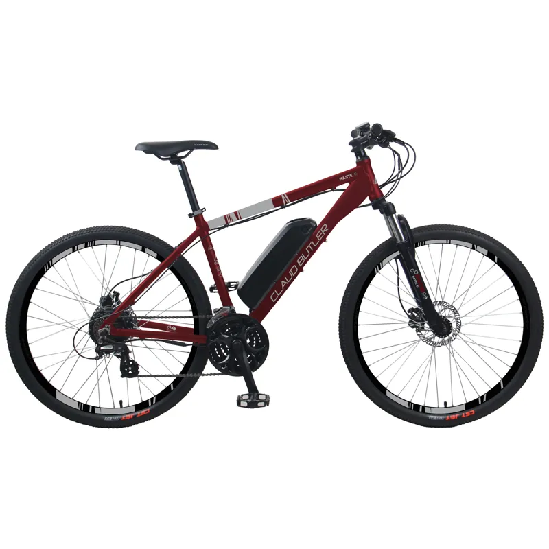 Claud Butler Haste E 18in Electric Mountain Bike in Red